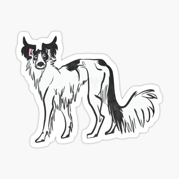 "Silken Swamp Hound (black & white)" Sticker for Sale by ...