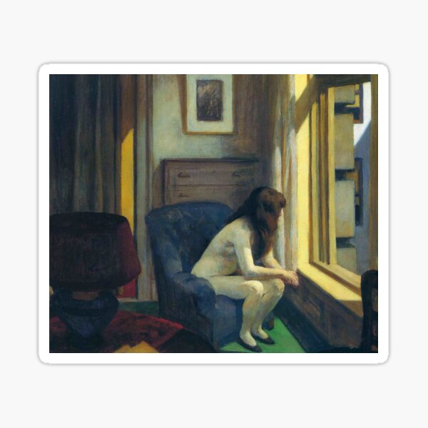 Pegatina «Edward Hopper Once de la mañana, 1926, obra de Edward Hopper ...