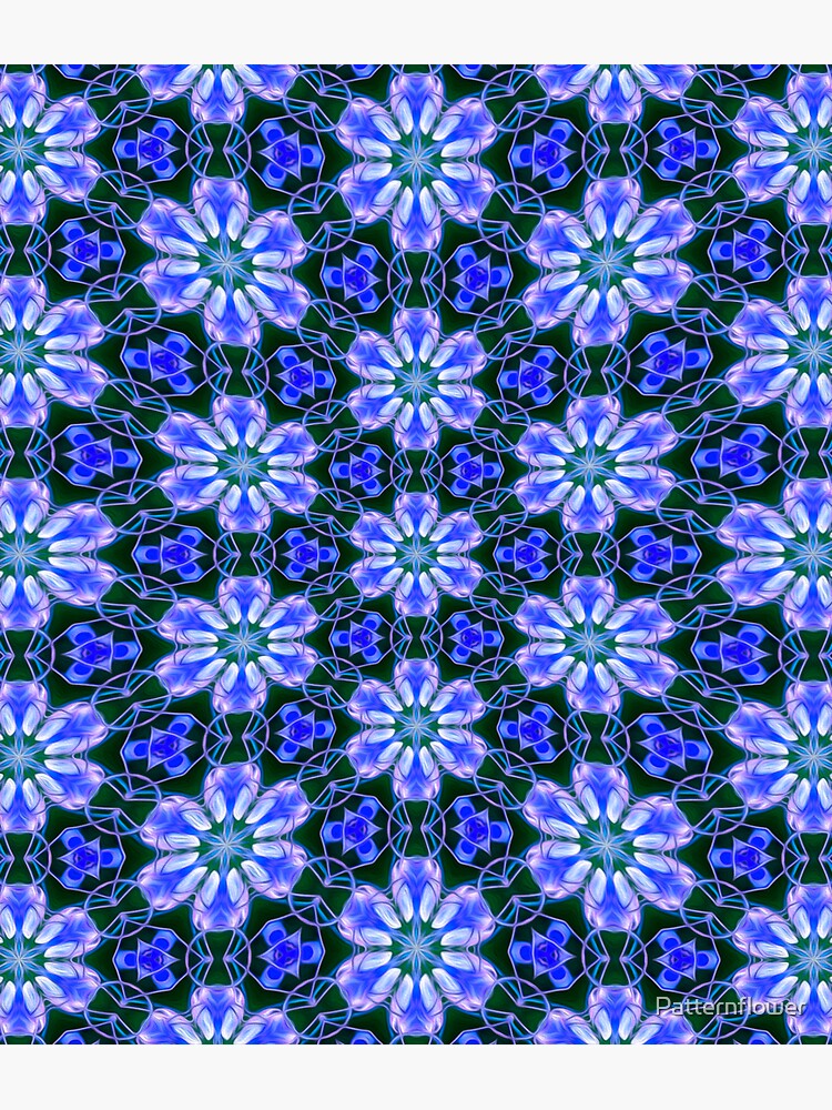 "Royal Blue Flower Pattern" Sticker for Sale by Patternflower | Redbubble