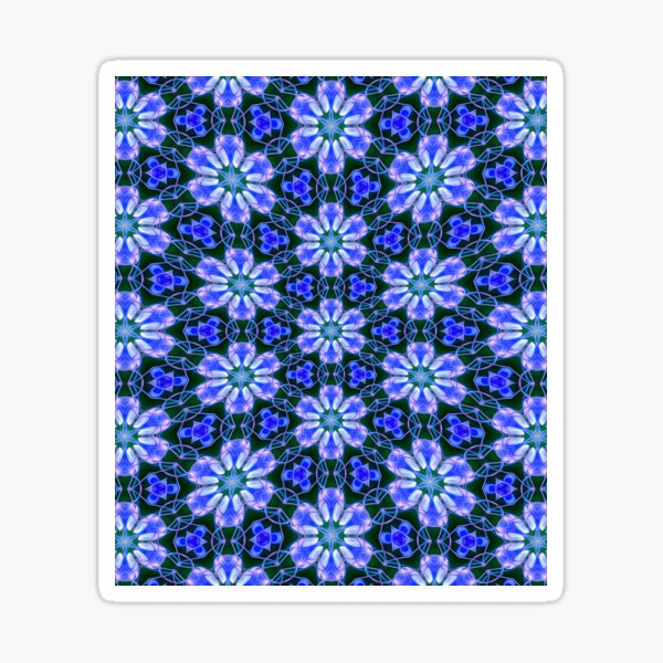 "Royal Blue Flower Pattern" Sticker for Sale by Patternflower | Redbubble