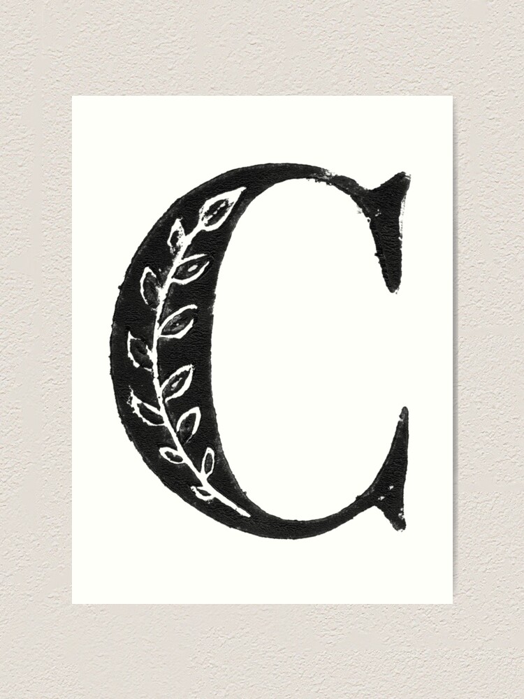 "Serif Stamp Type - Letter C" Art Print for Sale by seeback | Redbubble