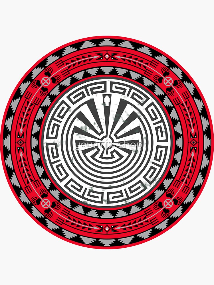 "Tohono Oodham Native American Symbol Man In The Maze" Sticker for Sale ...