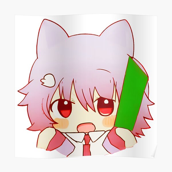 Póster «Linda chica de anime chibi simple con cabello morado» de ...
