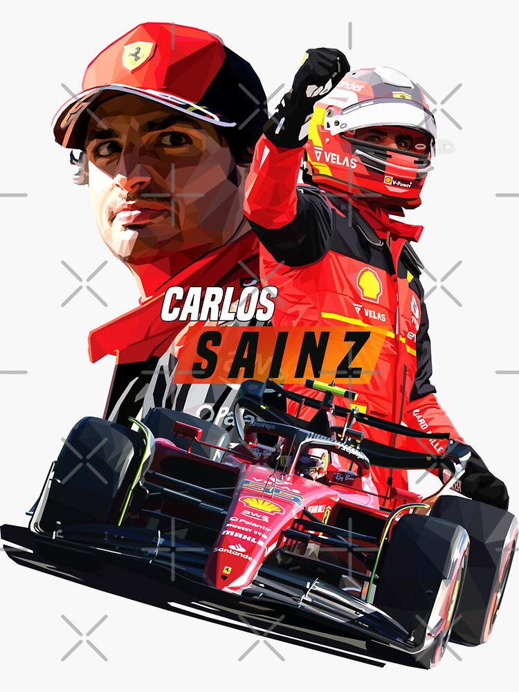 "Racing Sainz" Sticker for Sale by pxlG | Redbubble