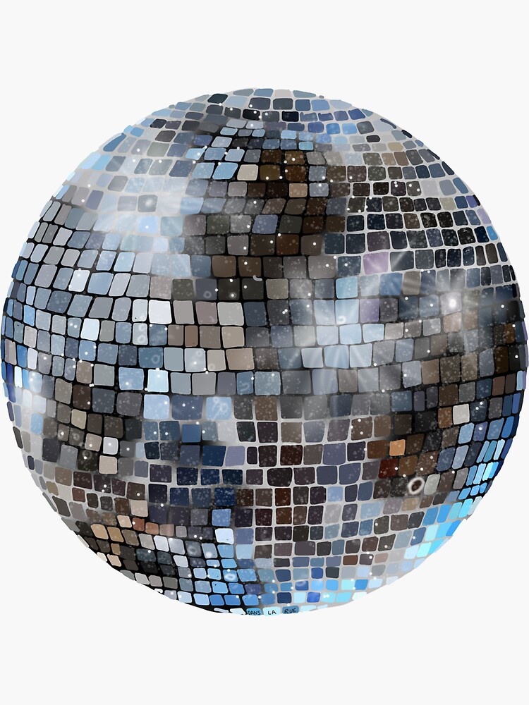 "full moon disco ball" Sticker for Sale by danslarue | Redbubble