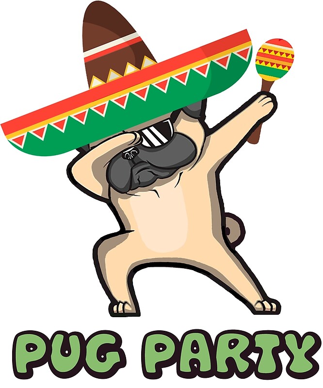 "pug dabbing funny dog pug lovers pug life" by edinson753 | Redbubble