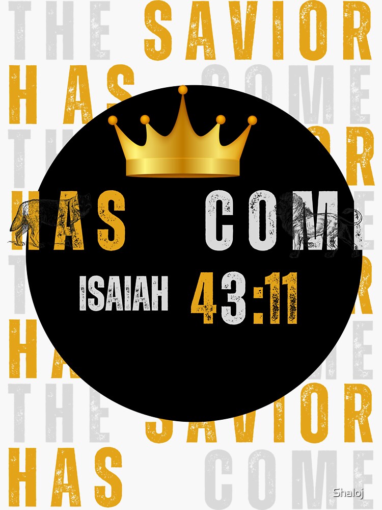 "The Savior Has Come - Christian - Bible Verse - Faith Based" Sticker ...