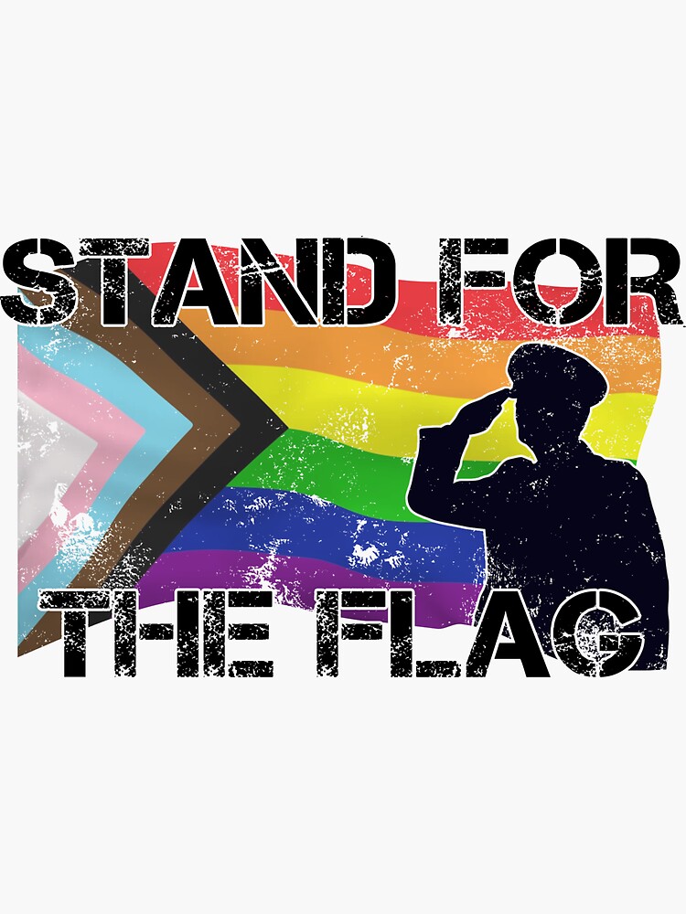 "Stand For The Flag - LGBT Funny Pride Joke" Sticker for Sale by ...