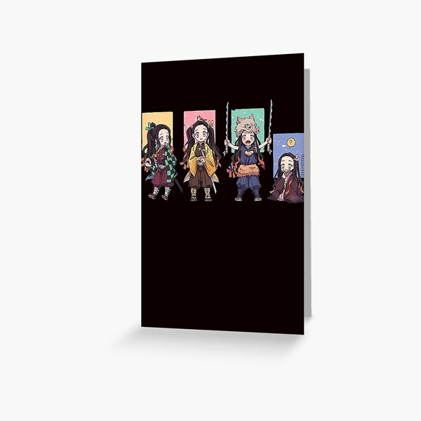 "Nezuko Demon Slayer Anime Friend" Greeting Card for Sale by ...