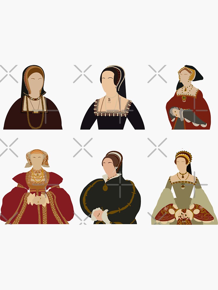 "Updated Henry VIII Wives" Sticker for Sale by bookishthorns | Redbubble