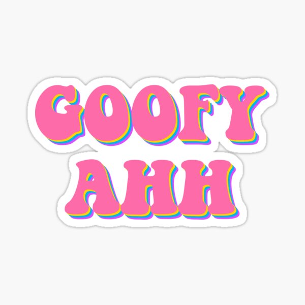"Pink goofy ahh" Sticker for Sale by FakihShop | Redbubble