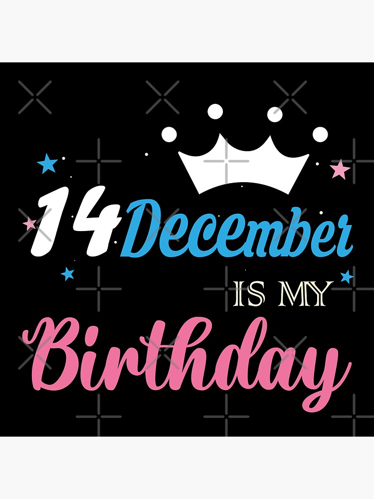 "happy birthday december 14" Sticker for Sale by Thealstars | Redbubble
