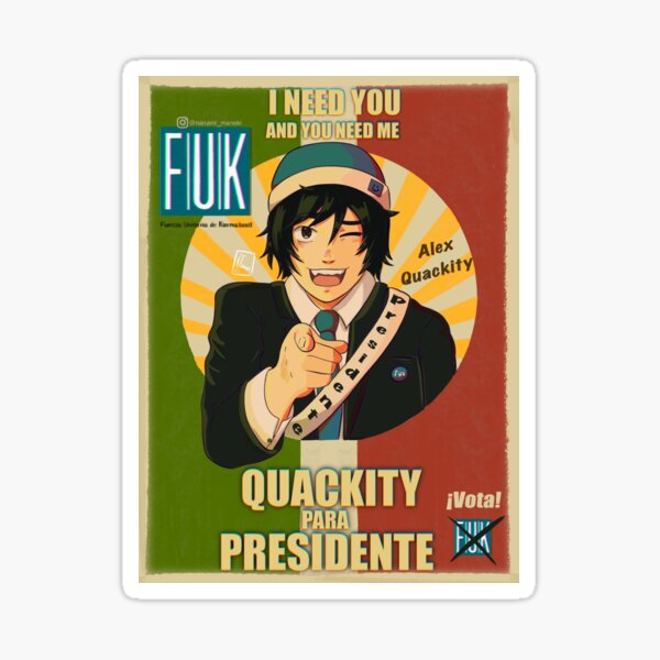 "Karmaland Quackity" Sticker for Sale by Nanami-Maneki | Redbubble