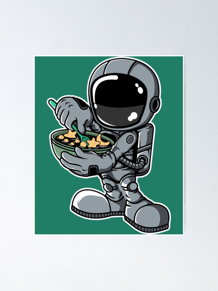 "Astronaut Star Flakes" Poster for Sale by BentleyHall | Redbubble