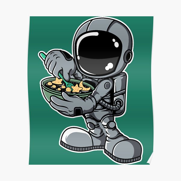 "Astronaut Star Flakes" Poster for Sale by BentleyHall | Redbubble