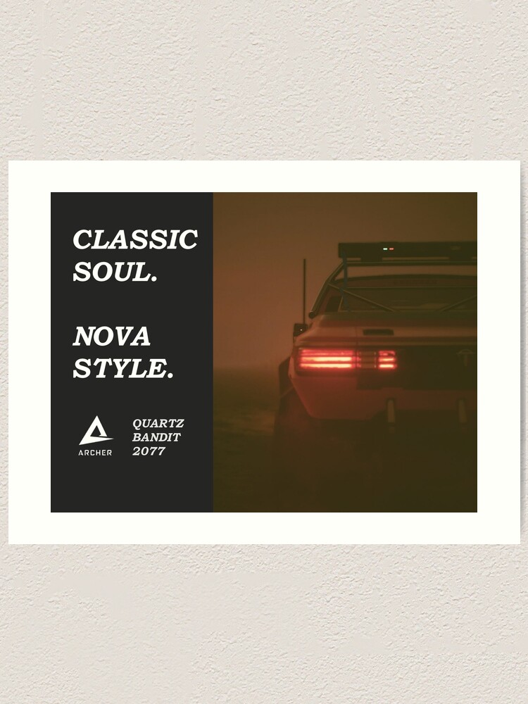 "Cyberpunk 2077 Archer Quartz Bandit Retro Style Ad" Art Print for Sale ...