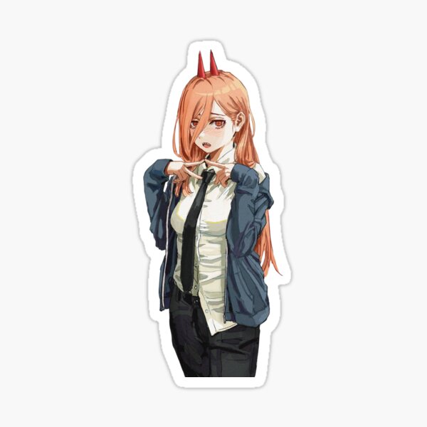 Sexy Power Chainsaw Man Sticker For Sale By Mikaeel Redbubble