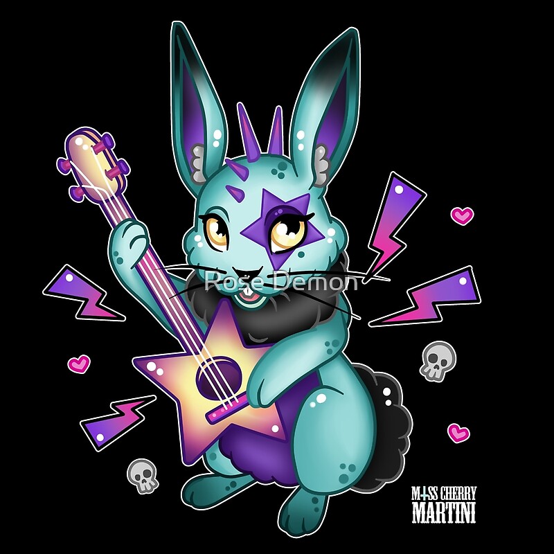 "R is for Rockstar Rabbit" by Rose Demon | Redbubble