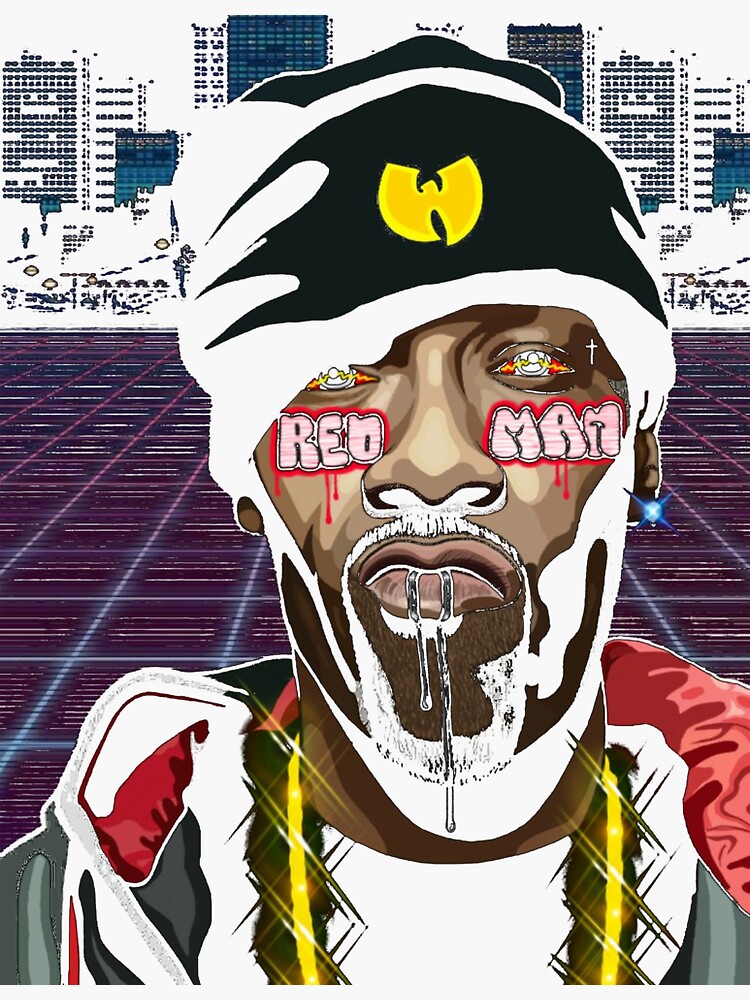 "REDMAN RAPPER" Sticker for Sale by nupnamo | Redbubble