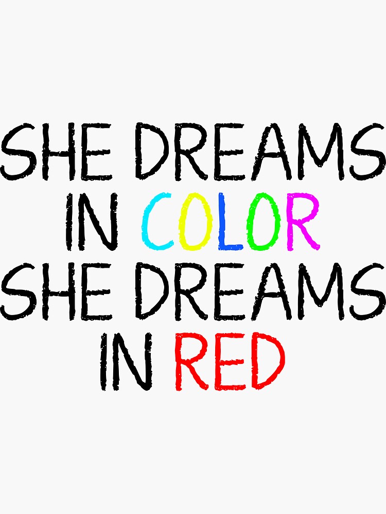 "She Dreams In Color" Sticker for Sale by Valdisnanza | Redbubble