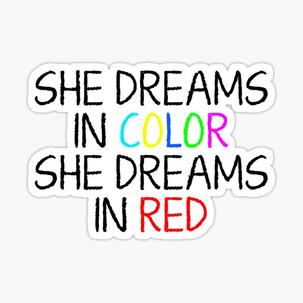 "She Dreams In Color" Sticker for Sale by Valdisnanza | Redbubble