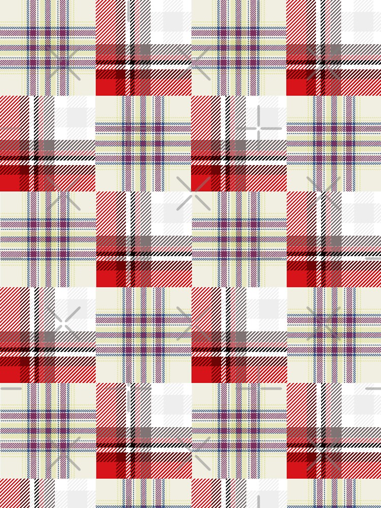 "White and Red Plaid Pattern - 2" Sticker for Sale by RogueWords | Redbubble