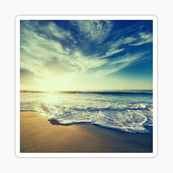 "Summer blue beach waves" Sticker for Sale by Harsha-lella | Redbubble