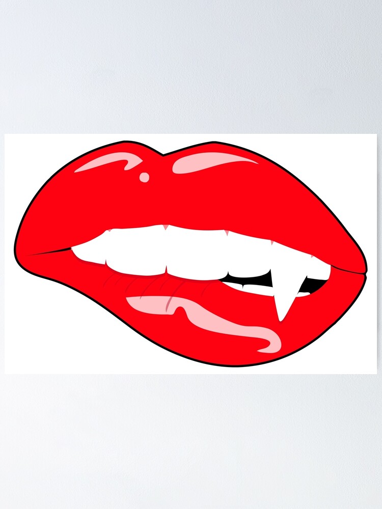 Póster «Vampire Lip Bite» de EthosWear | Redbubble