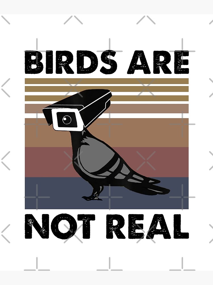 "Retro Birds Are Not Real Funny Vintage - Gagedesin" Poster for Sale by ...