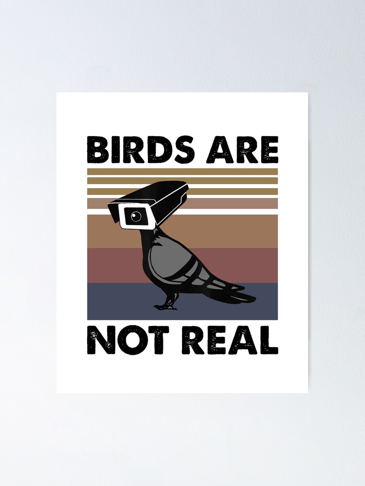 "Retro Birds Are Not Real Funny Vintage - Gagedesin" Poster for Sale by ...