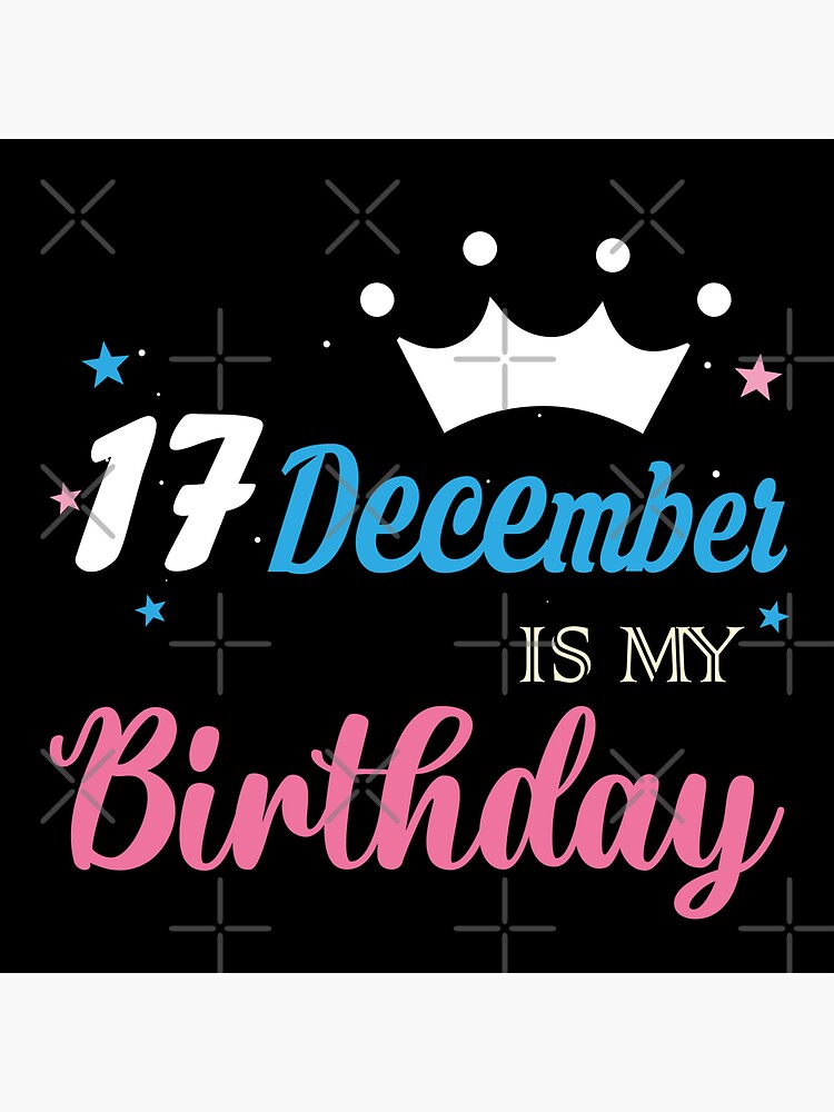"Happy birthday december 17" Sticker for Sale by Thealstars | Redbubble