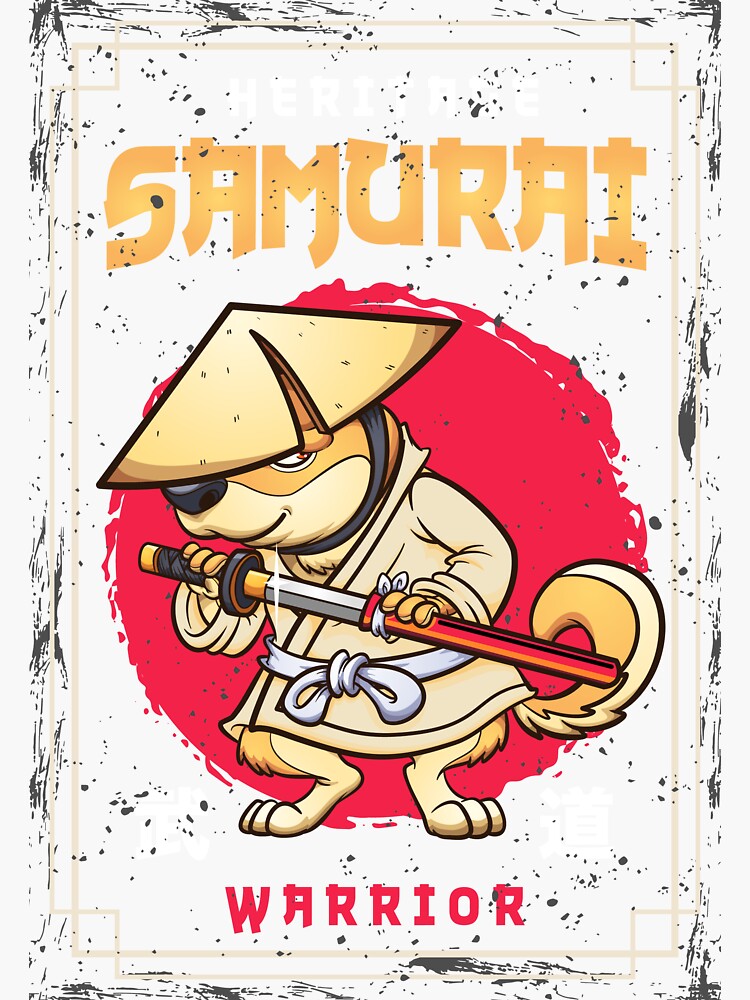 "samurai dog warrior" Sticker for Sale by Cert-Urbane | Redbubble