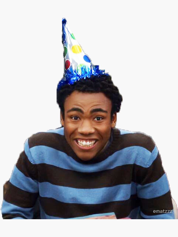 "Troy Birthday from Community" Sticker for Sale by ematzzz | Redbubble