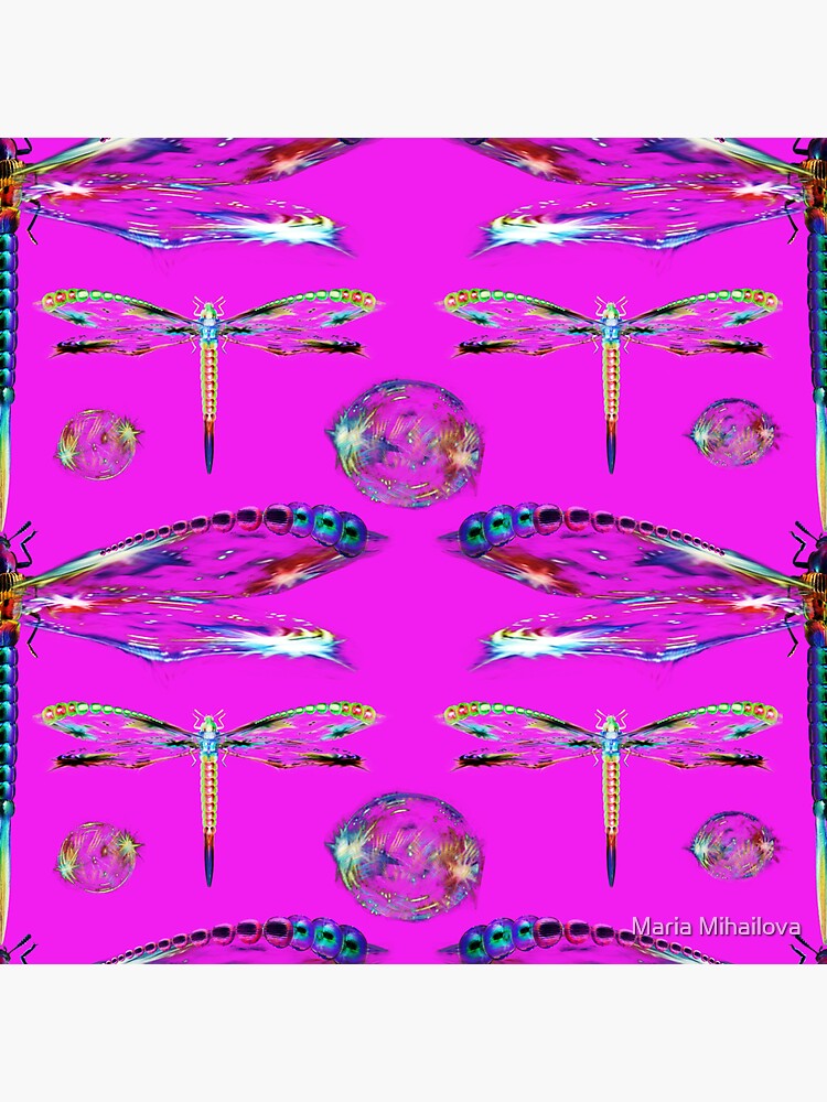 "dragonflies, wings, soap, bubbles, sparkle, multicolored, fuchsia ...