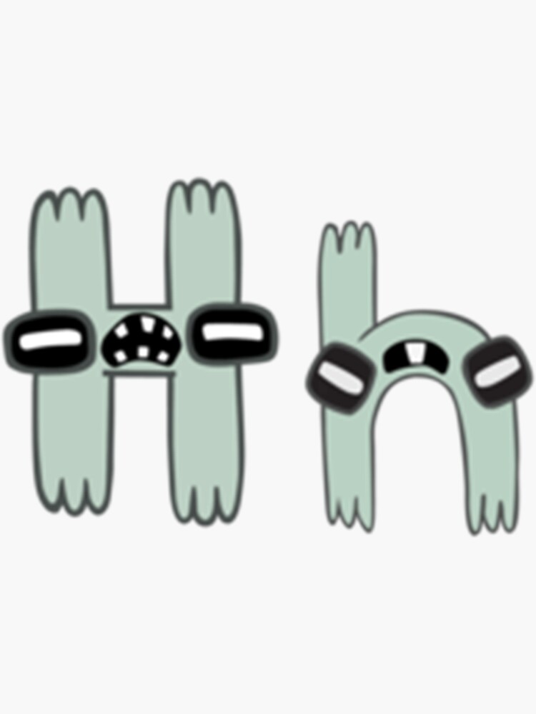 "Alphabet Lore letter h" Sticker for Sale by U-name | Redbubble