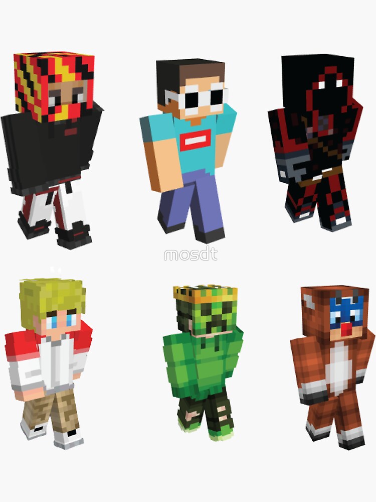 "6 Sticker Pack | Dream SMP MINECRAFT SKIN |" Sticker for Sale by mosdt ...