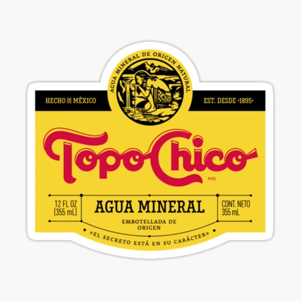 "Topo chico label " Sticker for Sale by WHEELER12 | Redbubble