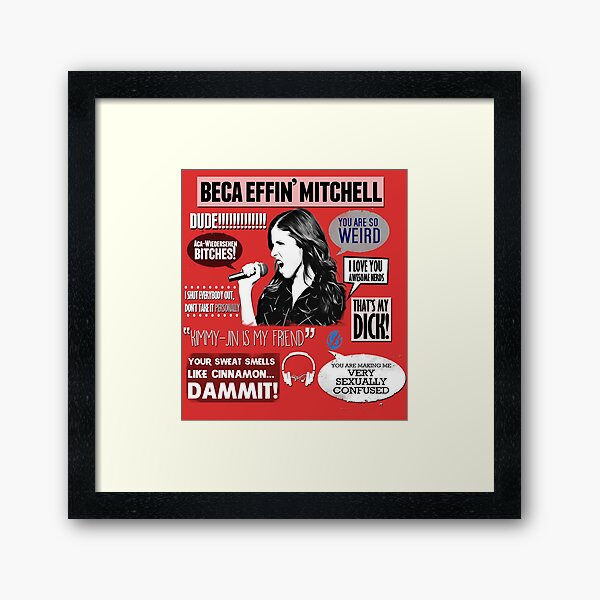 "Beca Mitchell - Pitch Perfect - Anna Kendrick - Bechloe" Framed Art ...
