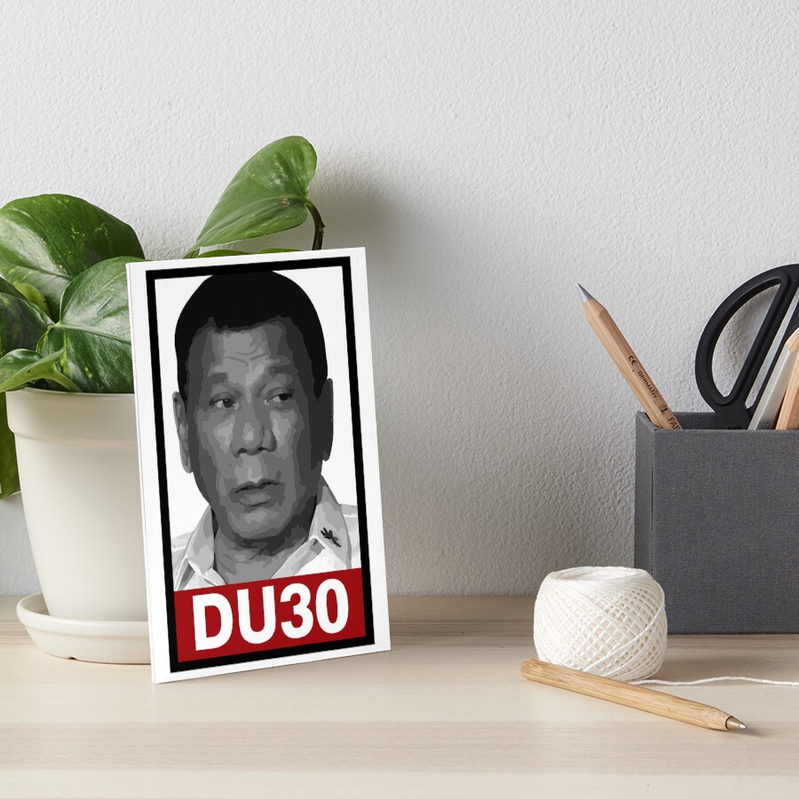 "DU30, Duterte" Art Board Print by GManigos | Redbubble