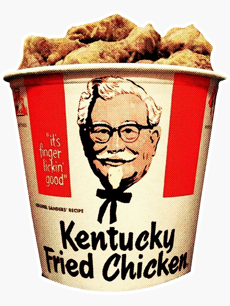 "Fried Chicken" Sticker for Sale by Edellaicha | Redbubble