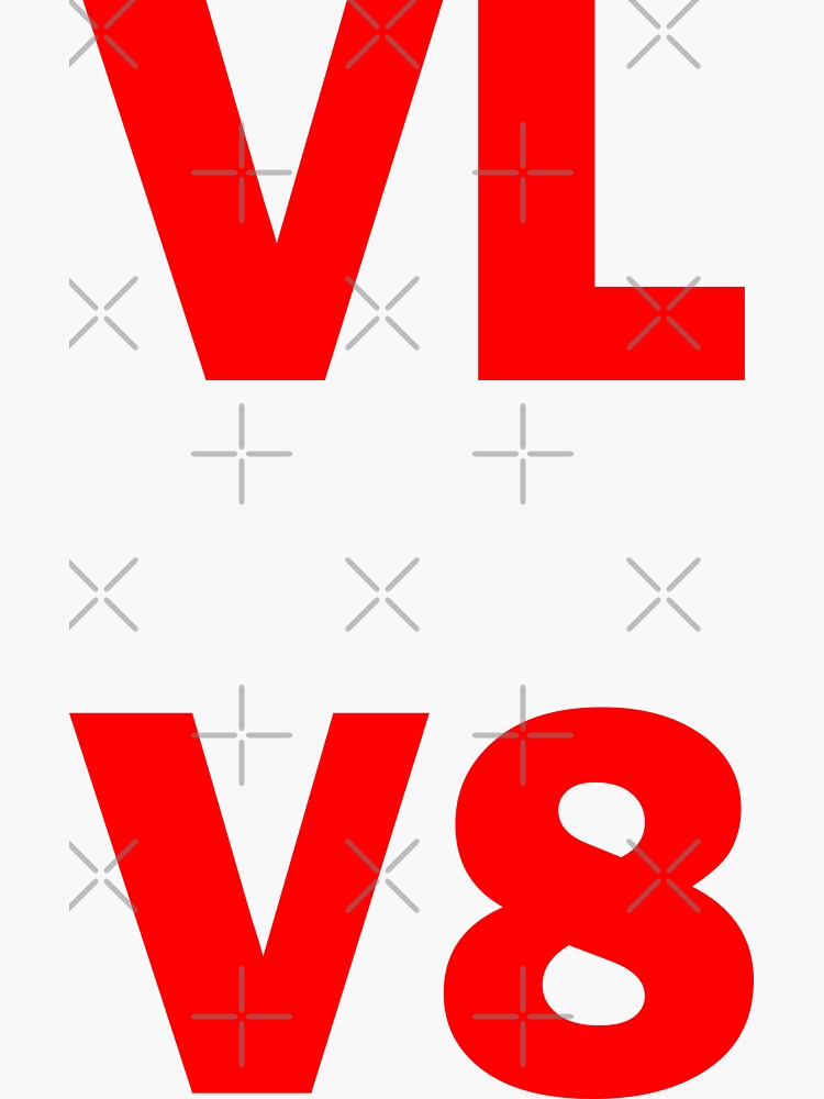 "VL V8" Sticker for Sale by DomGDesign | Redbubble