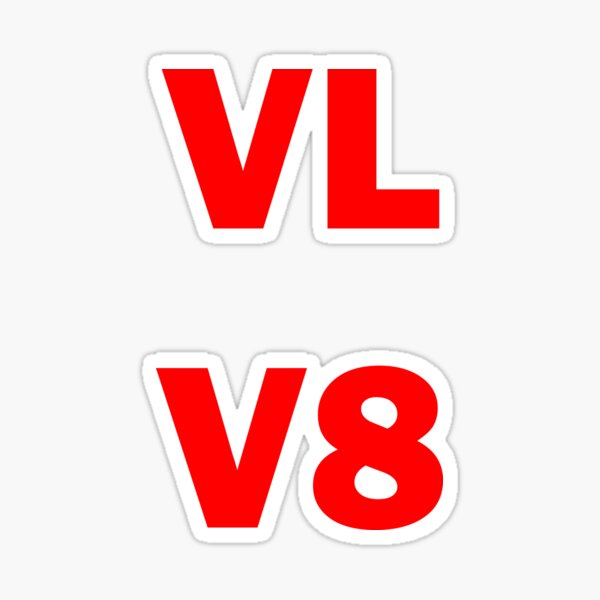 "VL V8" Sticker for Sale by DomGDesign | Redbubble