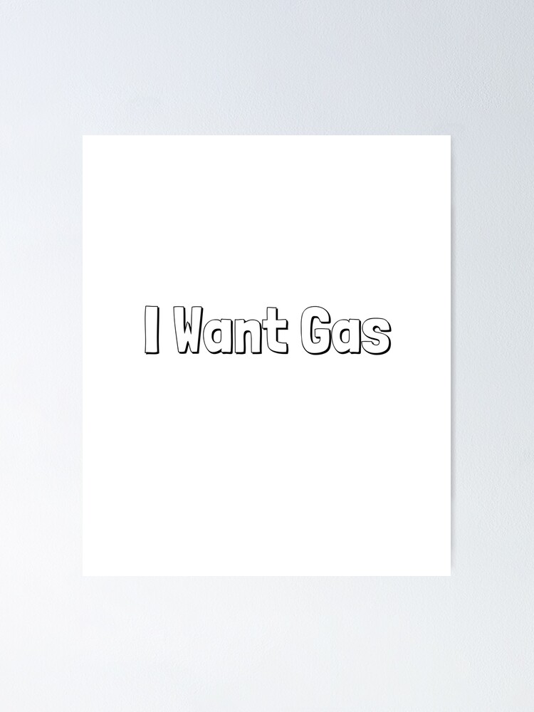 "Simple Black and White Hollow Calligraphy "I Want Gas"- Unique Style ...