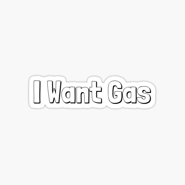 "Simple Black and White Hollow Calligraphy "I Want Gas"- Unique Style ...