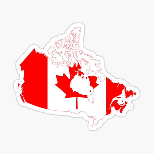 "Canada Map(le) Flag" Sticker by fandemonium | Redbubble