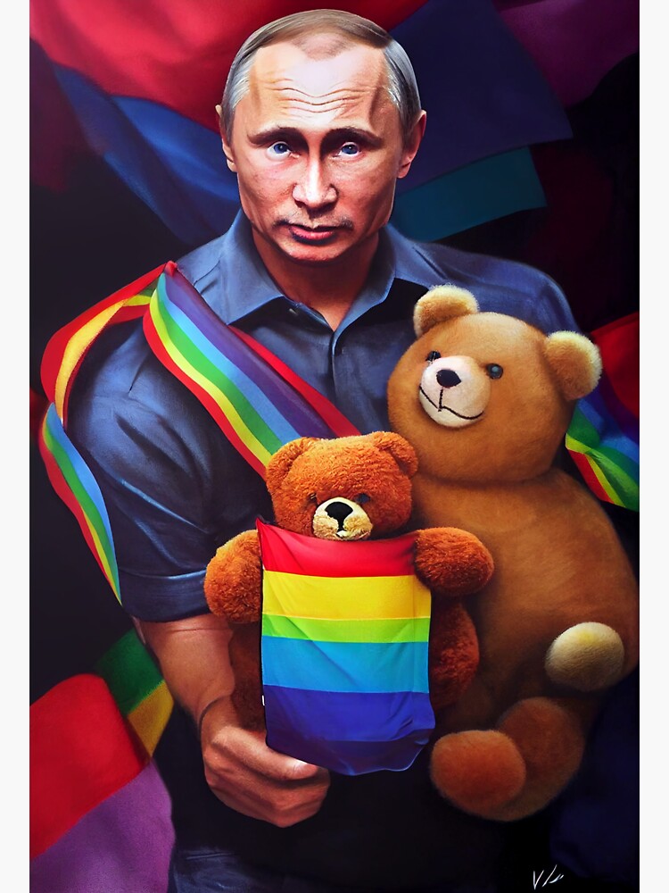 "President Vladimir Putin Holding The Lgbt Flag In His Right Hand ...