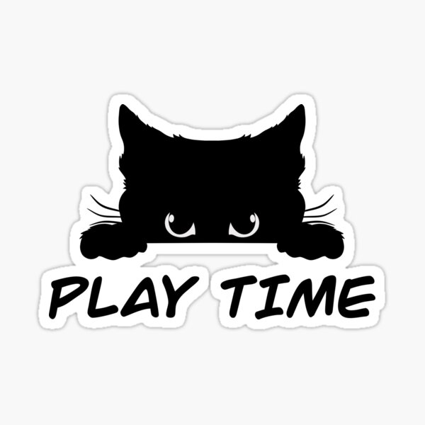 "Cat design- Play time" Sticker for Sale by Artsbykk | Redbubble