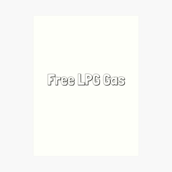 "Simple Black and White Hollow Calligraphy "Free LPG Gas"- Unique Style ...