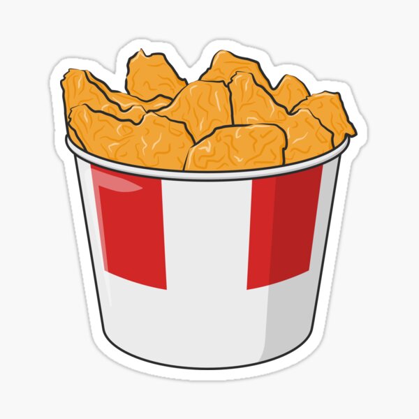 "Chicken Bucket" Sticker for Sale by genewaldesign | Redbubble