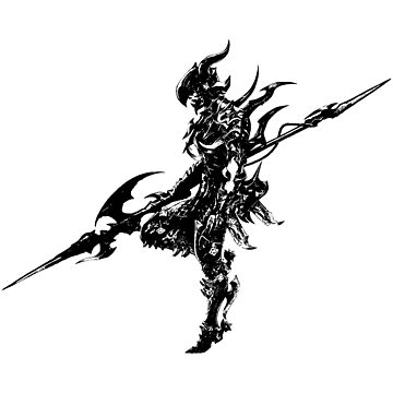 "Final Fantasy Main Logo - Dragoon/ Lancer Silhouette" Sticker for Sale ...